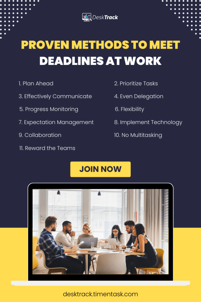11 Proven Strategies for meeting deadlines in the workplace